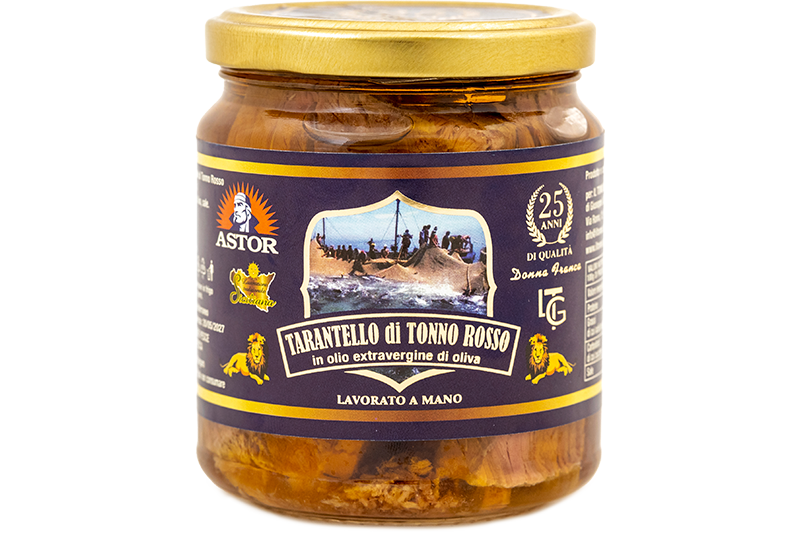 Tarantello di Tonno Rosso in Olio EVO, in vetro da 300 g